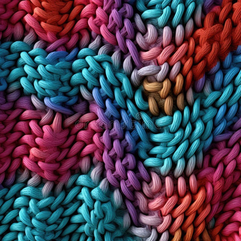 Crochet Pattern Seamless Texture for 3D, Colored Croche Textura Stock ...