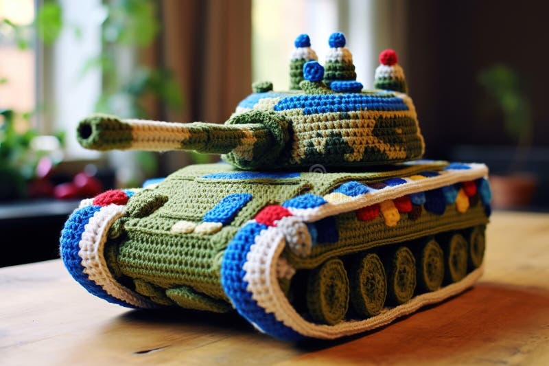 A Crochet Plush Military Tank Created Completely Out of Fabric ...