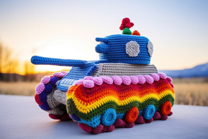 A Crochet Plush Military Tank Created Completely Out of Fabric ...