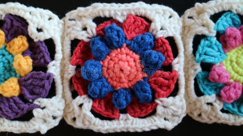Crochet sample stock image. Image of knit, hook, ball - 96157111