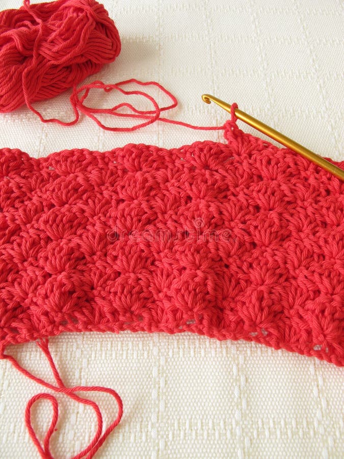 Crochet shell pattern stock image. Image of wool, pattern - 46083643