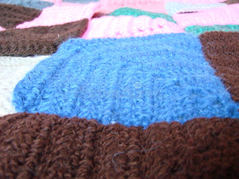 Crochet Texture, Colorful Squares Pattern. Crochet Knit Squares Stock ...