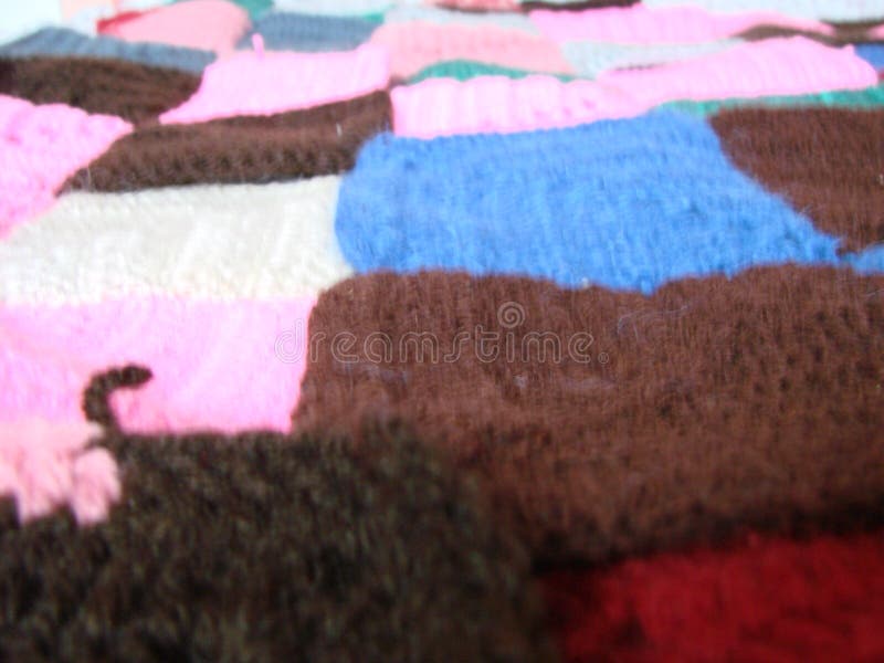 Crochet Texture, Colorful Squares Pattern. Crochet Knit Squares Stock ...