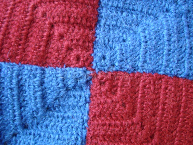 Crochet Texture, Colorful Squares Pattern. Crochet Knit Squares Stock ...