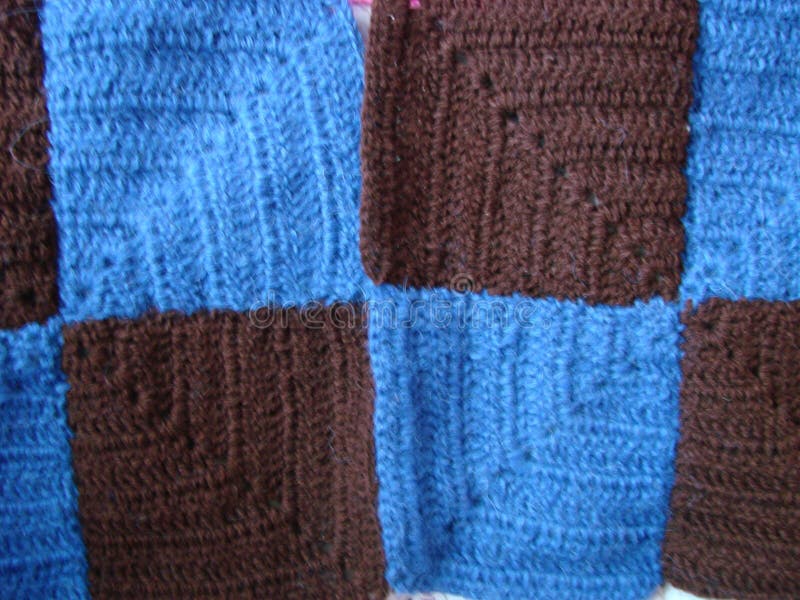 Crochet Texture, Colorful Squares Pattern. Crochet Knit Squares Stock ...