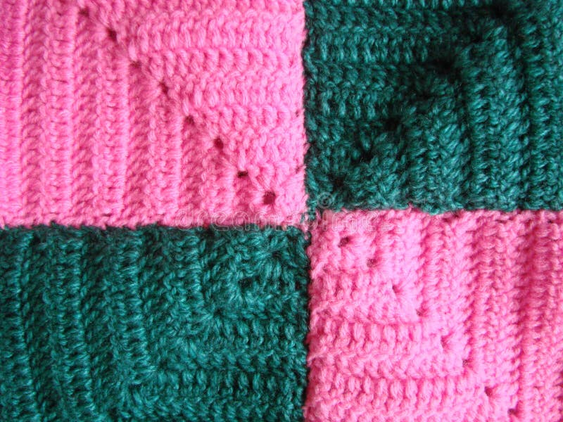 Crochet Texture, Colorful Squares Pattern. Crochet Knit Squares Stock ...
