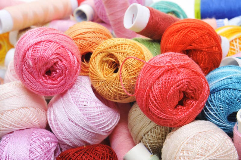 Crochet Thread and Sewing Thread Stock Image - Image of notions ...