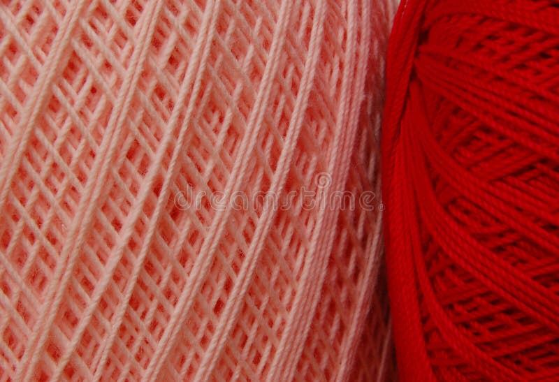 Crochet Thread - Valentines Colors Stock Photo - Image of pale, yarn ...