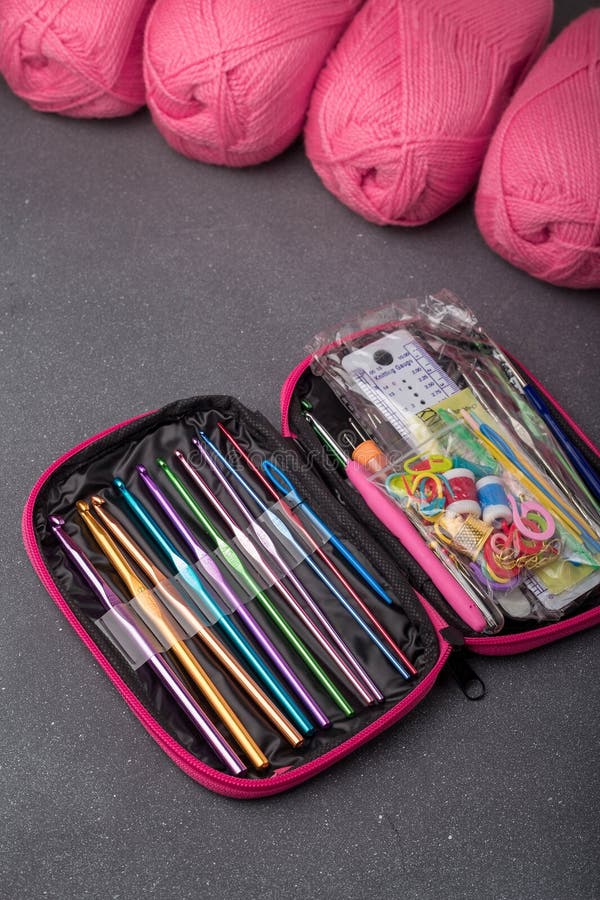 Crochet Tools Kit, Set of Crocheting Hooks in a Case. Organizer with ...