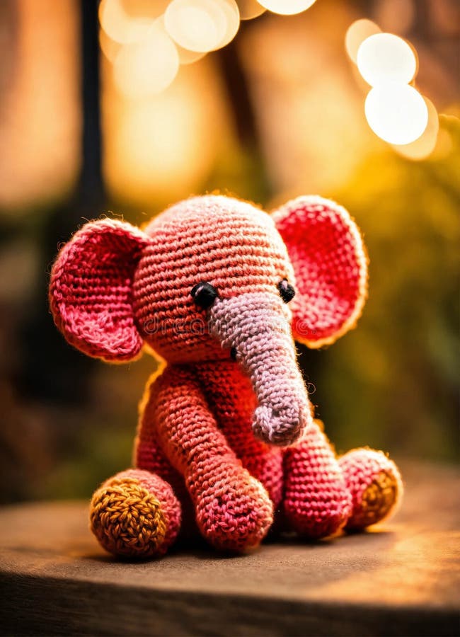 Crochet Toy Handicraft Homemade Threads. Selective Focus Stock Image ...