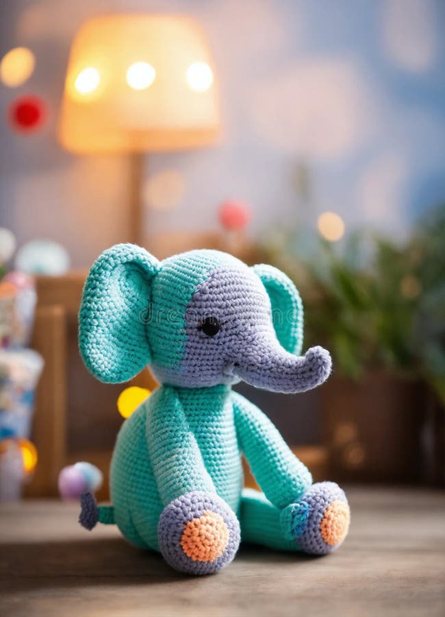 Crochet Toy Handicraft Homemade Threads. Selective Focus Stock Photo ...