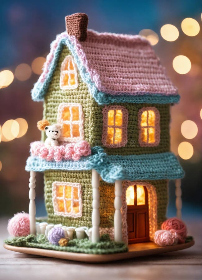 Crochet Toy Handicraft Homemade Threads. Selective Focus Stock Photo ...