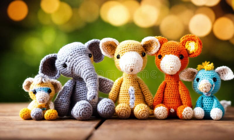 Crochet Toy Handicraft Homemade Threads. Selective Focus Stock Photo ...