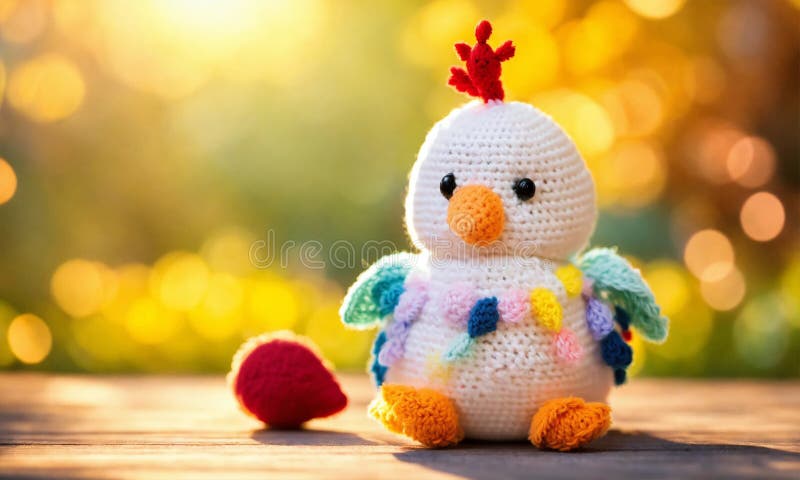 Crochet Toy Handicraft Homemade Threads. Selective Focus Stock Image ...