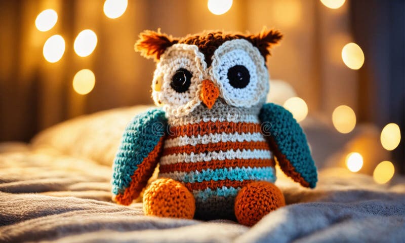 Crochet Toy Handicraft Homemade Threads. Selective Focus Stock Image ...