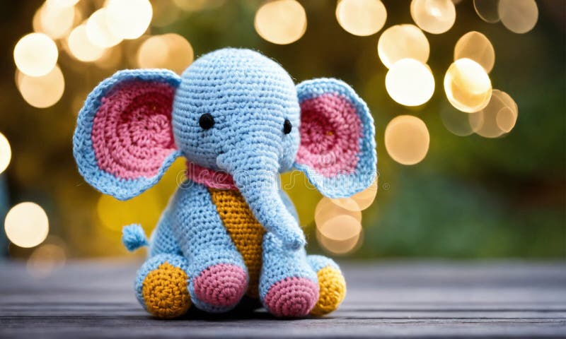 Crochet Toy Handicraft Homemade Threads. Selective Focus Stock Image ...