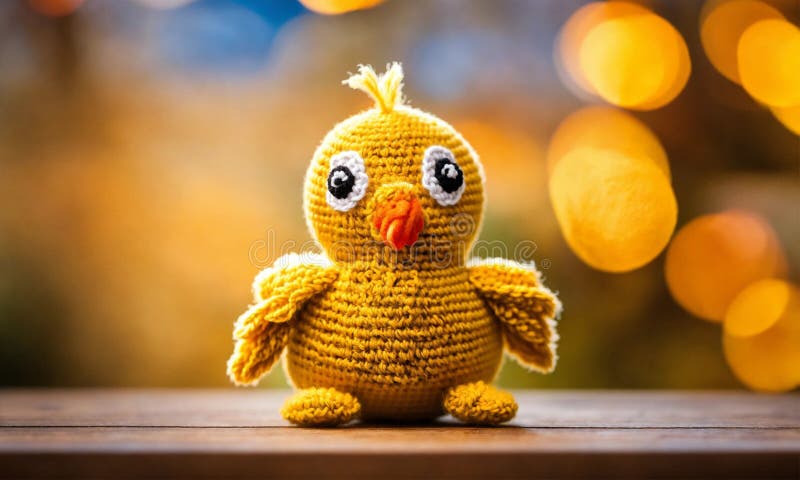 Crochet Toy Handicraft Homemade Threads. Selective Focus Stock Image ...
