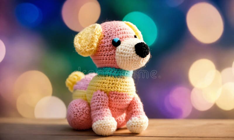 Crochet Toy Handicraft Homemade Threads. Selective Focus Stock Photo ...