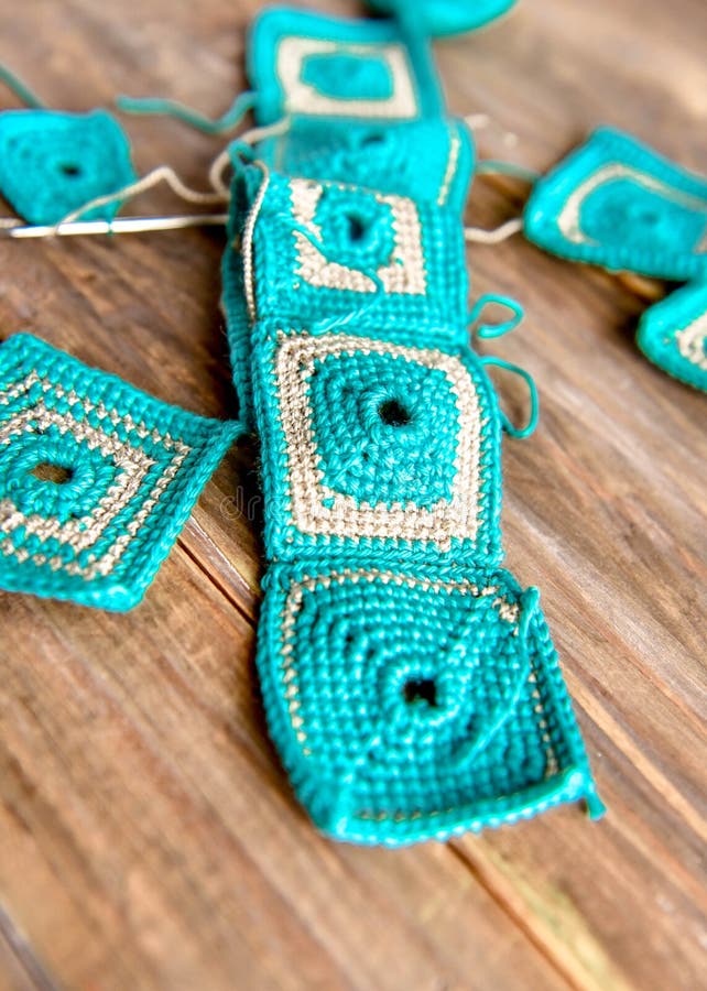 Crochet Work Colors with Hook Needle Stock Image - Image of cotton ...