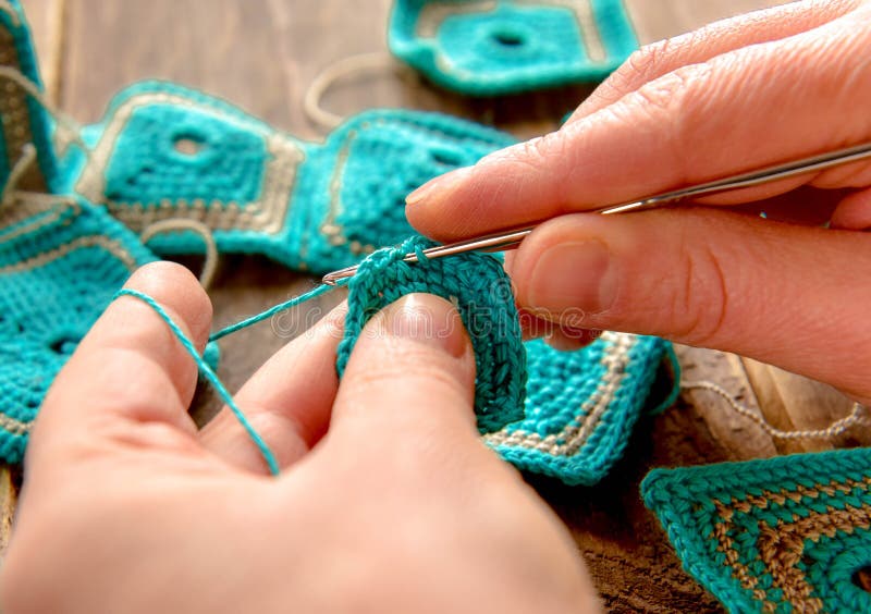 Crochet Work Colors with Hook Needle Stock Image - Image of needle ...