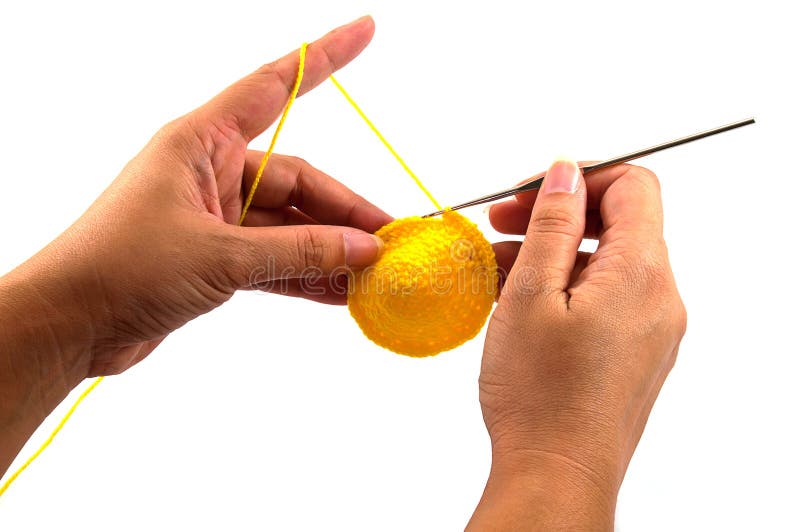 Crochet work stock photo. Image of finger, knit, hobby - 58825178