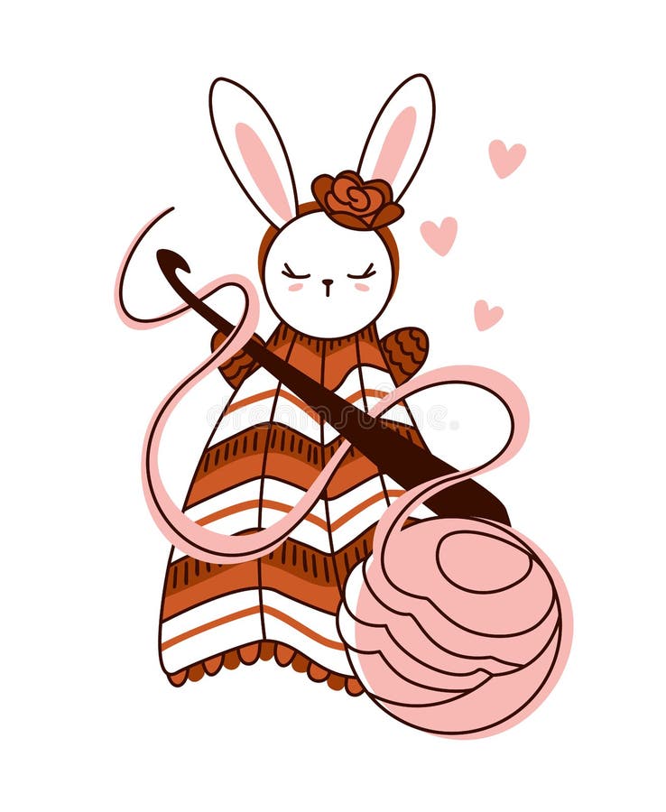 Crocheted Bunny Blanket. Crochet Hook. Logo for the Knitting and ...