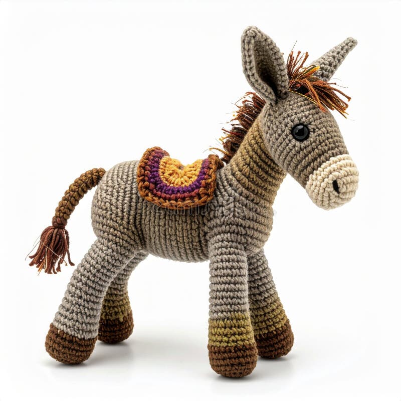 Crocheted Donkey Toy Stock Illustrations – 13 Crocheted Donkey Toy ...
