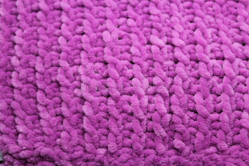 Crocheted Pattern Purple Fluffy Texture Fabric Fibre Stock Image ...