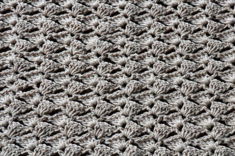 Crocheting Linen Pattern in Natural Yarn Stock Image - Image of crochet ...