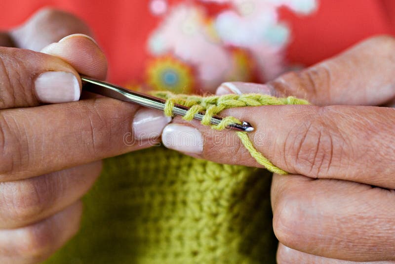 Crocheting stock image. Image of woman, hands, craft - 34415537