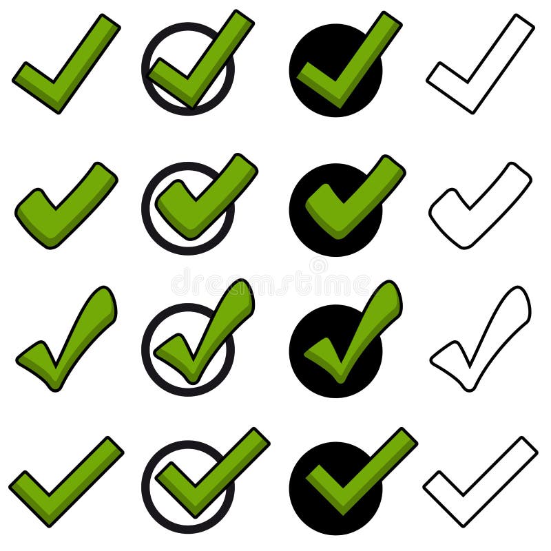 Collection De Crochets Verts Illustration de Vecteur - Illustration du ...