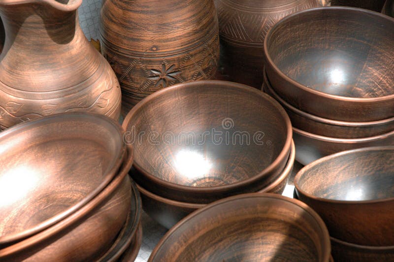 Crockery stock photo. Image of bowl, crockery, brown - 25688976