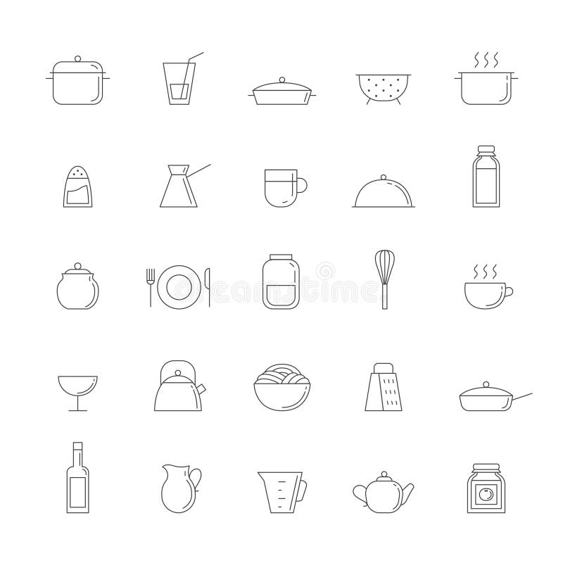 Cookware Symbols Stock Illustrations – 149 Cookware Symbols Stock ...