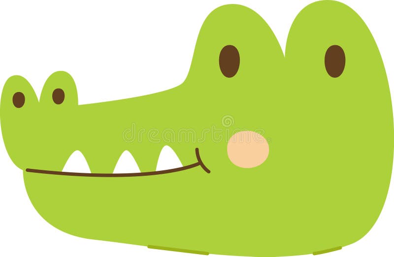 Crocodile Animal Face stock vector. Illustration of character - 296410680