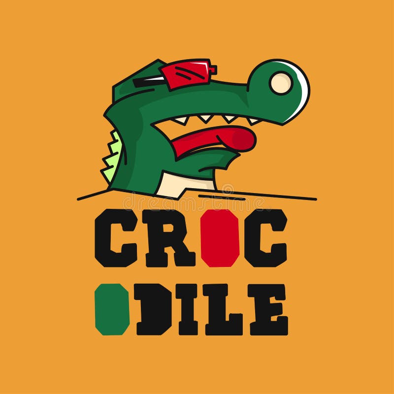 Crocodile Animal Logo Design Concept Vector Stock Vector - Illustration ...