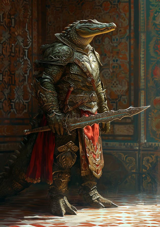 Crocodile in army uniform stock illustration. Illustration of relief ...