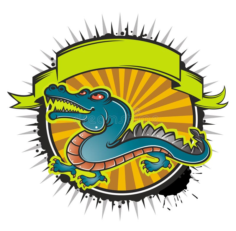 Crocodile banner stock vector. Illustration of cartoon - 11565507