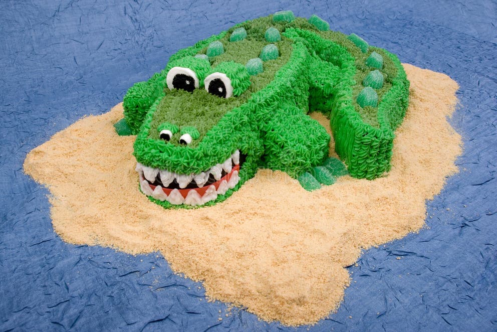 Crocodile Cake stock photo. Image of green, alligator - 10492792