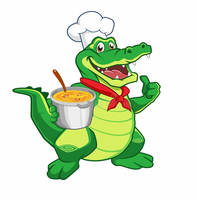 Crocodile Chef Cartoon in Vector Stock Vector - Illustration of design ...