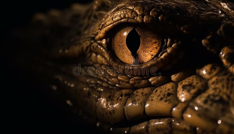 Crocodile Close Up Terrifying Teeth, One Large Predator Generated by AI ...