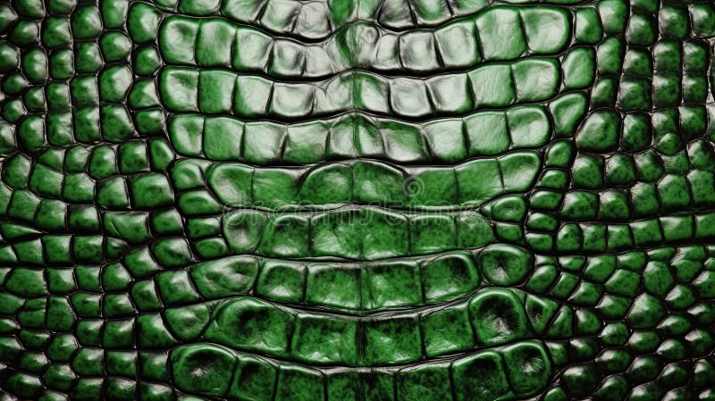 Crocodile Green Genuine Leather Background Stock Image - Image of mouth ...