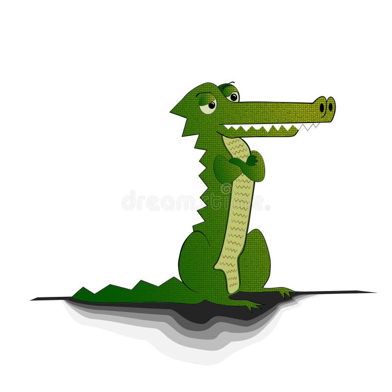 Grumpy Alligator Looks Skeptical Stock Vector - Illustration of cartoon ...