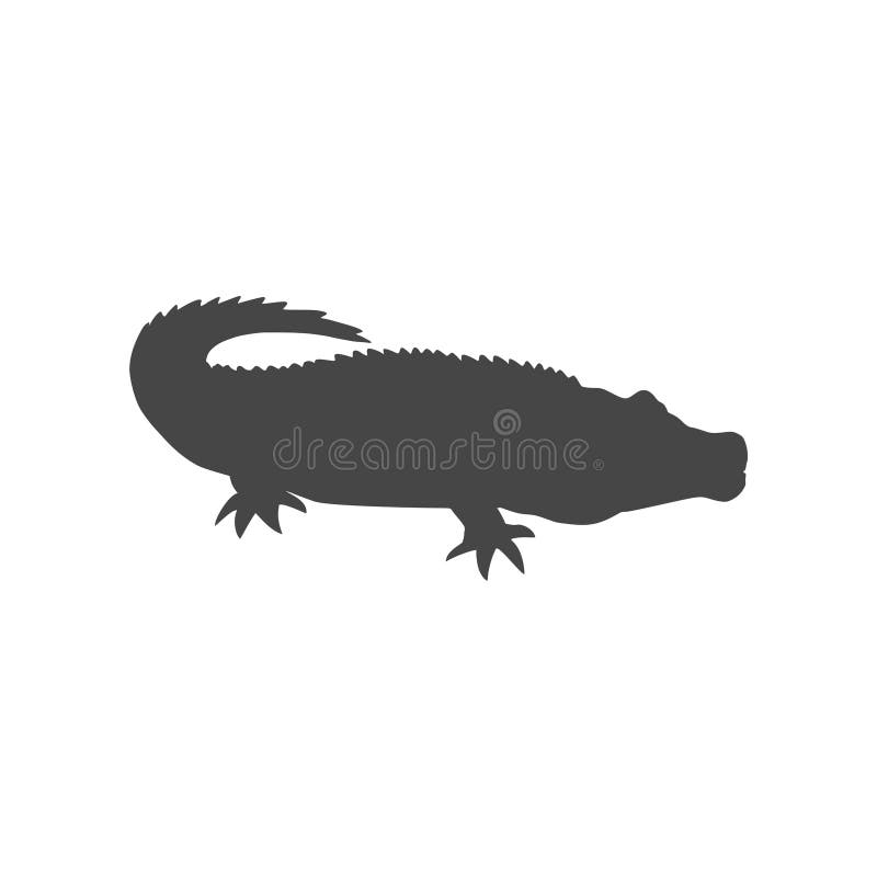 Crocodile Icon Symbol Isolated on White Background Stock Vector ...