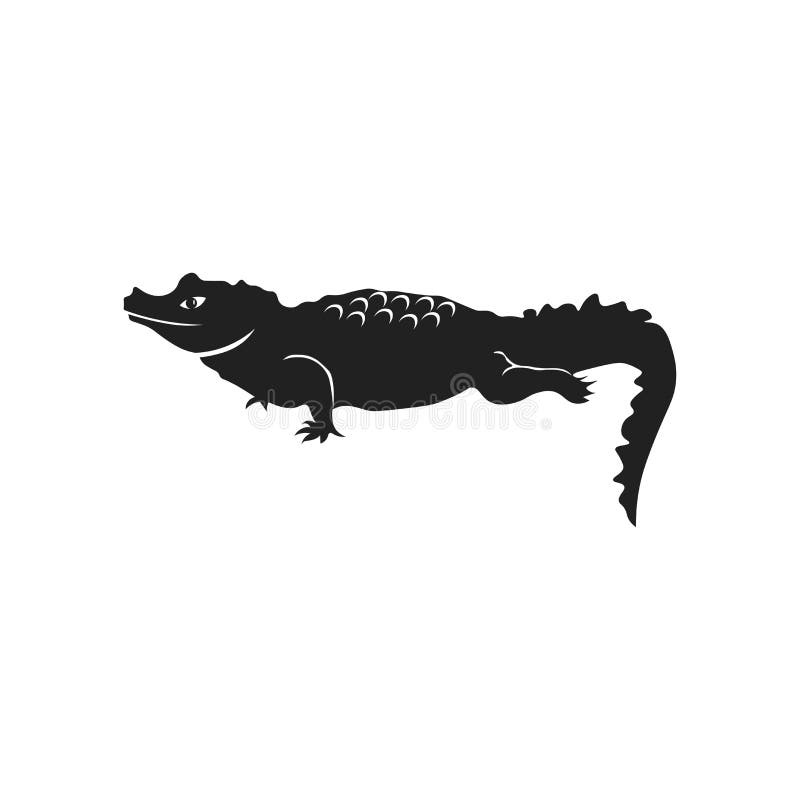 Crocodile Icon Vector Sign and Symbol Isolated on White Background ...