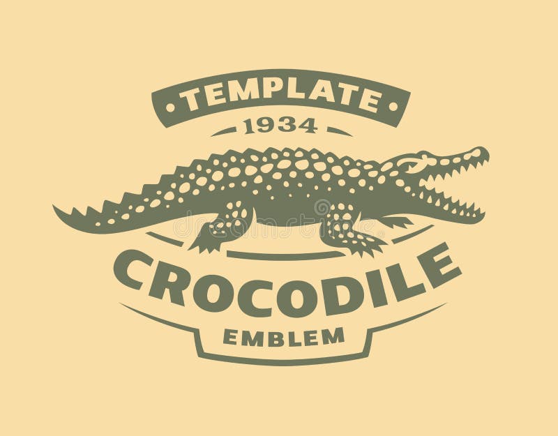 Crocodile Logo - Vector Illustration. Alligator Emblem Design Stock ...