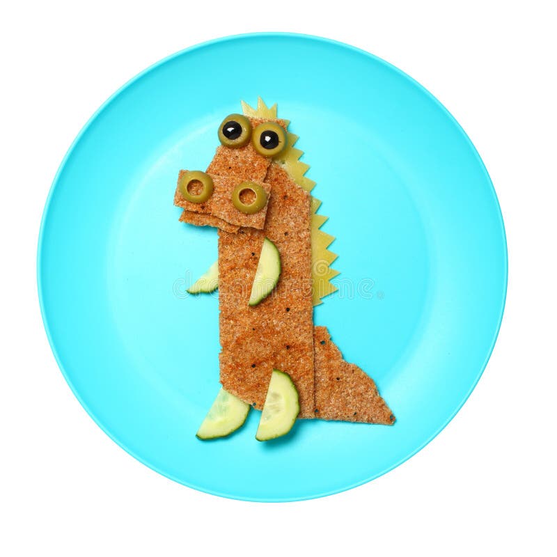 Crocodile Made with Bread and Cucumber Stock Photo - Image of creative ...