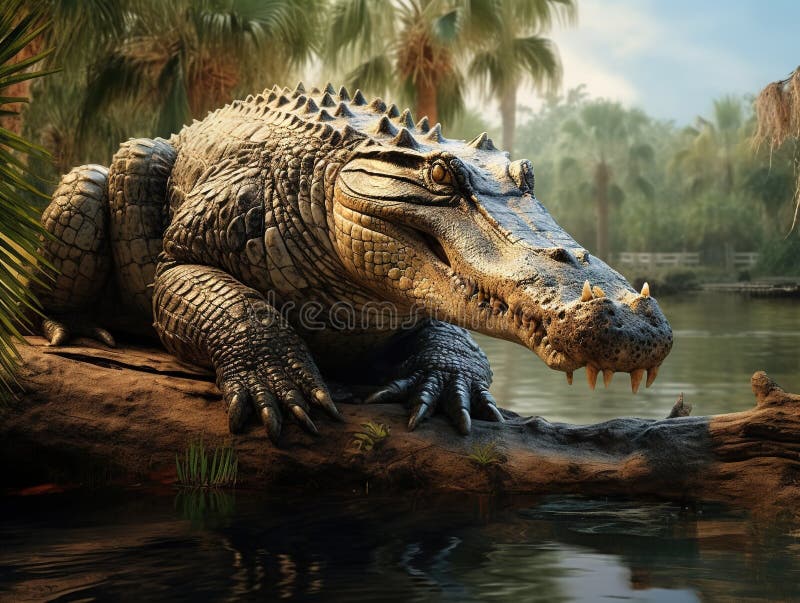 Crocodile Made with Generative AI Illustration Stock Illustration ...