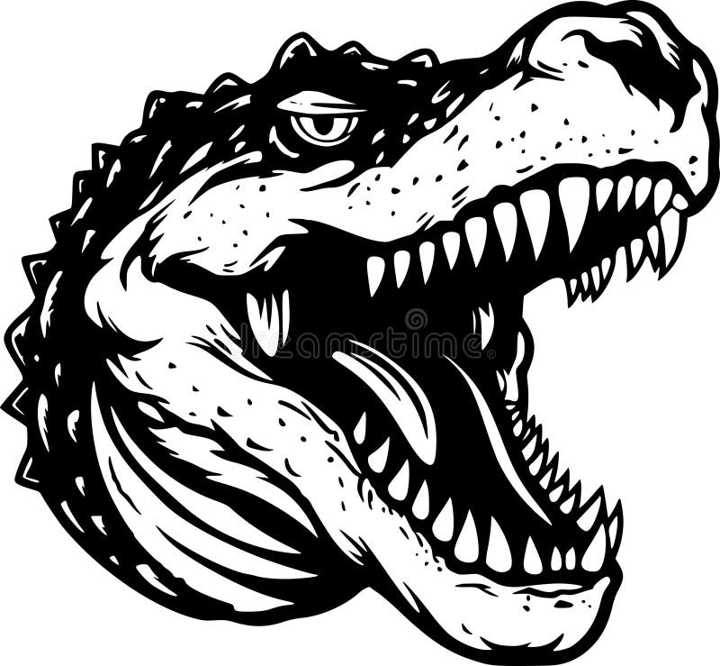Crocodile - Minimalist and Flat Logo - Vector Illustration Stock Vector ...