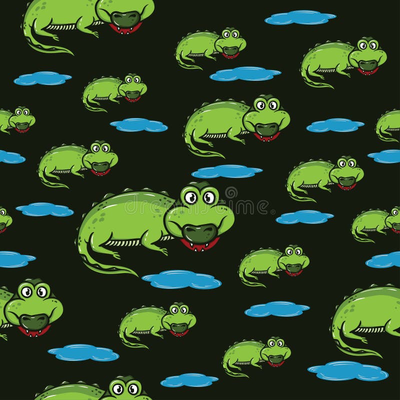 Crocodile Pattern stock vector. Illustration of design - 73175388