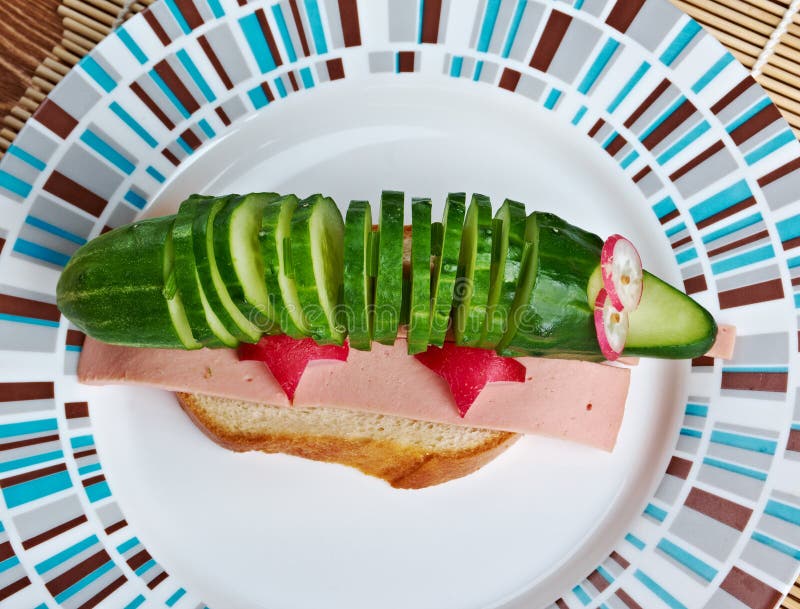 Cucumber crocodile stock photo. Image of grape, foodcarving - 47105616